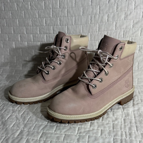 Timberland | Shoes | Timberland Girls Light Pink Combat Boots | Poshmark